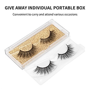 DYSILK Mink Lashes Natural Look - False Eyelashes 5 Pairs 6D Lashes 5 Styles Mixed Lash Pack - Wispy Lashes Fake Eyelashes Soft Reusable Cat Eye Lash | 15mm-18mm