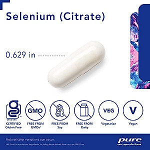 Pure Encapsulations Selenium (Citrate) | Hypoallergenic Antioxidant Supplement for Immune System Support | 180 Capsules