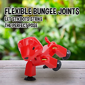 Zing Stikbot Safari 4 Pack, Set of 4 Stikbot Collectable Action Figures, Includes 1 Lion, 1 Elephant, 1 Hippo, and 1 Rhino, Create Stop Motion Animation