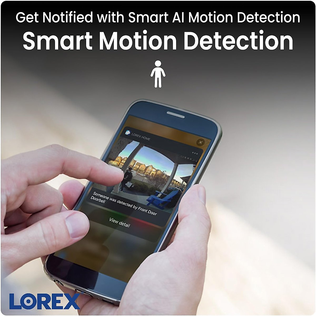 Lorex 2K Security Camera System with 32GB NVR – 8 Channel Battery Operated Wire Free Home Security System with 4 Cameras – Active Deterrence, Person Motion Detection, Weatherproof Outdoor & Indoor