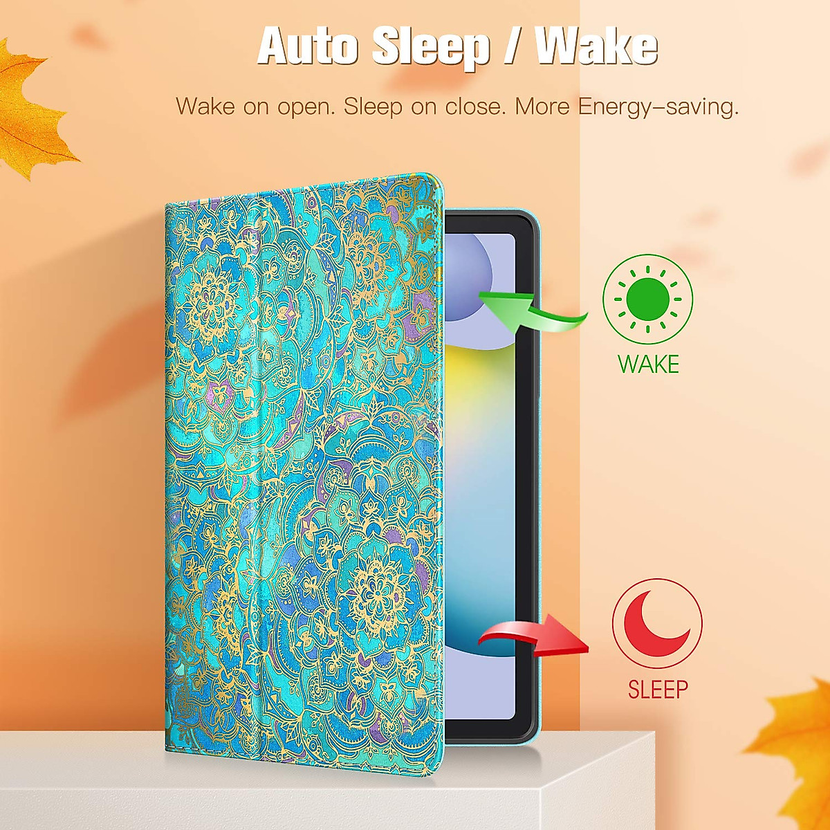 Fintie Folio Case for Samsung Galaxy Tab S6 Lite 10.4 Inch 2024/2022/2020 with S Pen Holder, Soft TPU Back Slim Fit Cover Auto Sleep/Wake, Shades of Blue