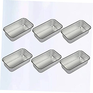 Cabilock 7pcs Cupcake Tray Non Stick Baking Sheet Aluminum Cake Pans Bread Baking Pan Bread Loaf Tin Loaf Pan with Cover Baking Tray Household Baking Plate Kitchen Supplies Non Stick Pan