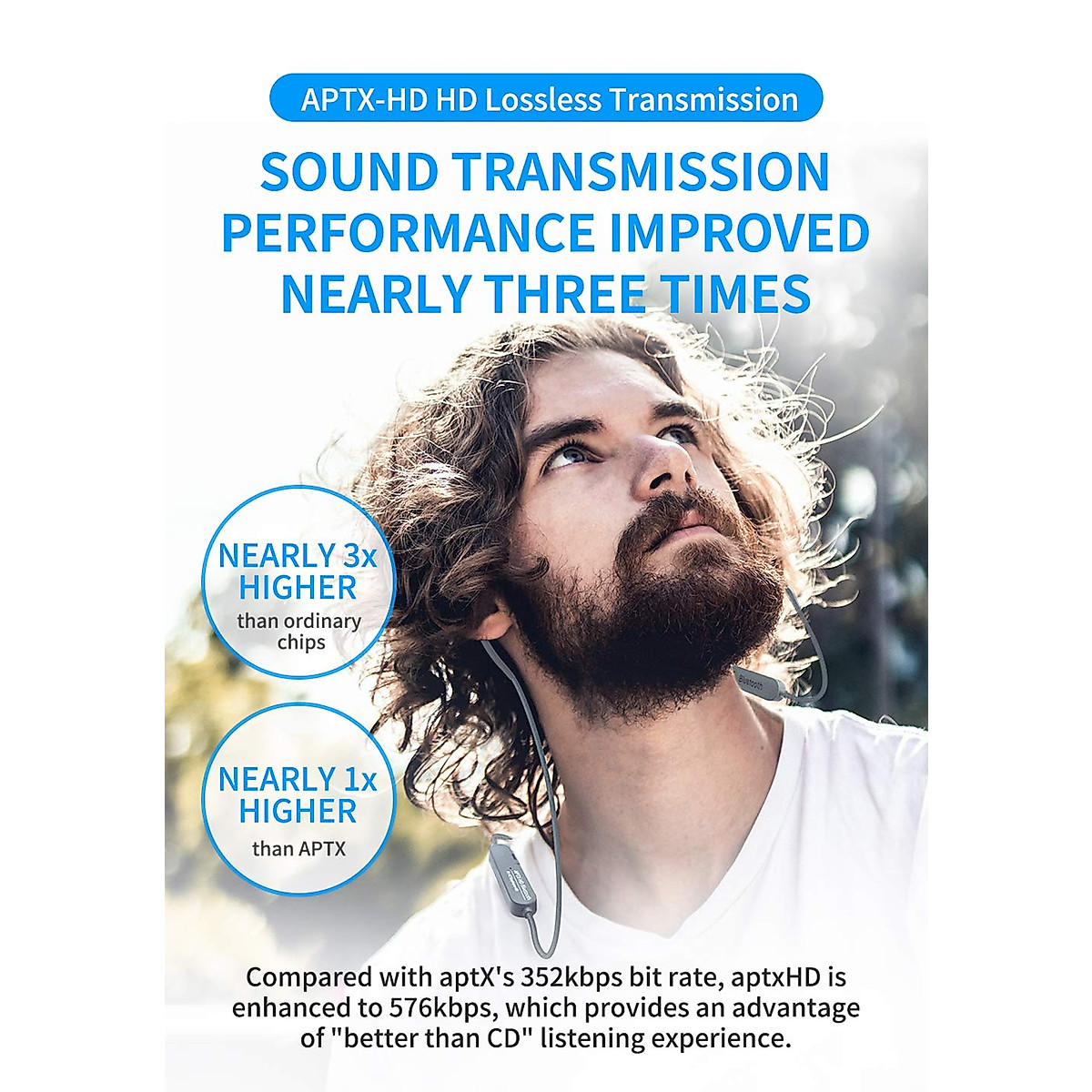 erjigo KZ HD Bluetooth Headphone/Earphone Wireless Cable with Microphone Replacement for (B PIN (KZ-ZST/ZS10/AS10/BA10/AS06/ES4/ZSR))