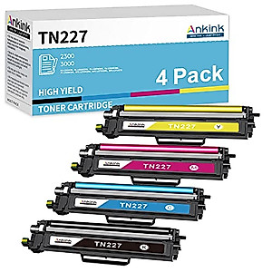 ANKINK TN-227BK/C/M/Y Toner Cartridge Replacement for Brother TN227 TN223 TN-227 223 223BK for HL-L3210CW HL-L3230CDW HL-L3270CDW MFC-L3710CW MFC-L3770CDW MFC-L3750CDW Black Cyan Magenta Yellow 4 Pack