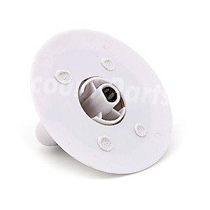 WE1M654 Dryer White Timer Control Knob with Metal Ring for General Electric GE Kenmore Sears RCA Hotpoint Dryer, Replaces AP3995088, 1264290, AH1482197, EA1482197, 212D1726