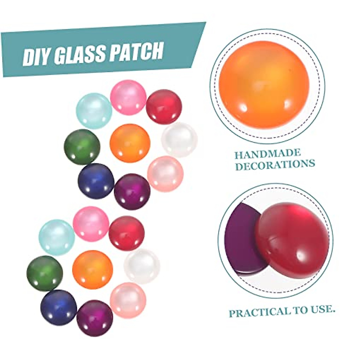 250 Pcs Resin Patch Resin Crafts Colorful Jewelry Lampwork Glass Beads Resin Cabochons Jewelry Making Earing Making Kit Crafts Making Gemstone Resin Gemstone Resin Dome Gems 3D Gem