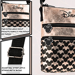Disney Stitch Girls Purse Cross Body Bag for Kids Teens Women Shoulder Bag with Adjustable Strap Fashion Handbag Stitch Gifts (Mickey Mouse, 9.84x8.66x0.79inch)