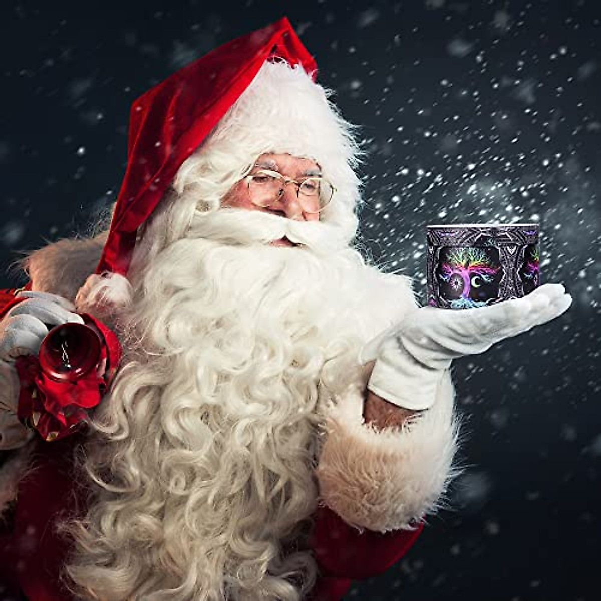 YeJeansion Portable 2.5" Aluminium Spice Grinder, Boho Style with Lucky Tree Pattern, Best Gift for Home and Kitchen.