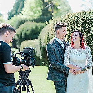 Heavy Duty Tripod Professional Video Tripod Aluminium 72inch with 360 Degree Fluid Head for Canon Nikon DSLR Camcorder Cameras