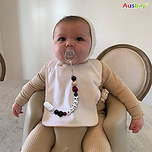 Personalized Rose Stroller Clip with Name (Pink)