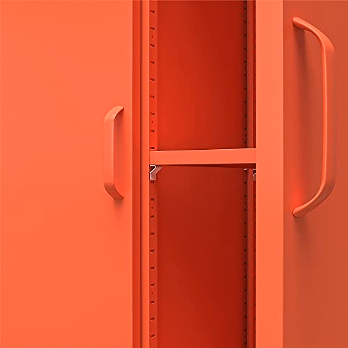 Novogratz Cache Tall 2 Door Metal Locker Cabinet, Orange