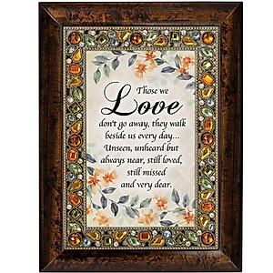 Cottage Garden Those We Love Still Missed Jeweled Amber Earth Tones 4 x 6 Easel Back Photo Frame