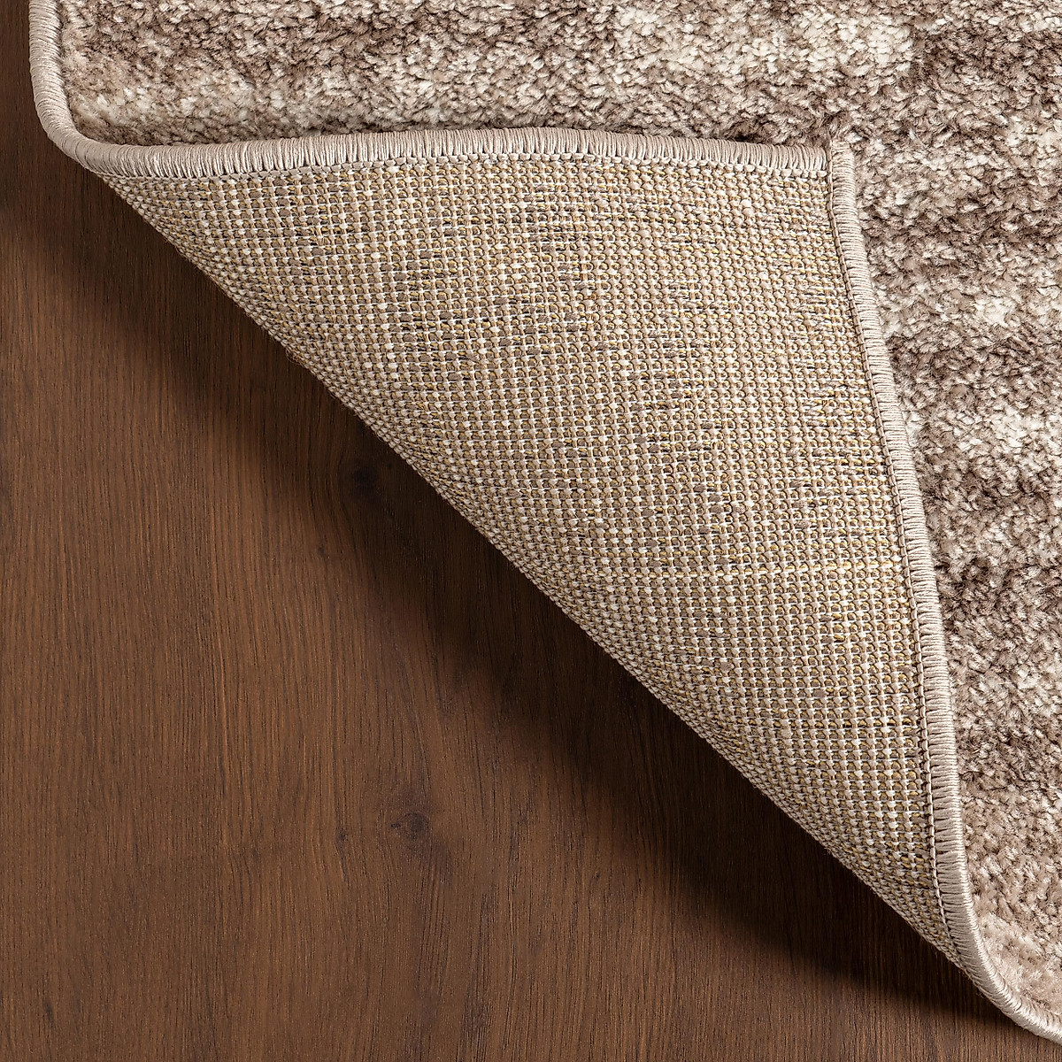 nuLOOM 4' x 6' Performance Indoor Area Rug, Non-Shed, Power Loomed High-Traffic Area Rug for Living Room, Bedroom, Home, Sherill Beige