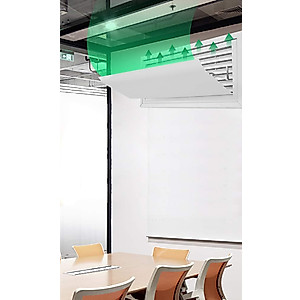 Liveinu Air Deflector Adjustable Reusable Heat and Air Deflector for Sidewall Vent Air Conditioner Deflector White 23" Inch