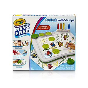 Crayola Color Wonder Mess Free Art Desk with Stamps, 20+ Pieces, Kids Toys