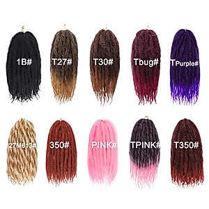 ZRQ 8 Packs Marley Hair Crochet Braids,24 Inch Afro Kinky Marley Braiding Hair, Synthetic Curly Twist Marley Hair, Long Springy Afro Twist Hair Extensions (1B#,8 Packs)