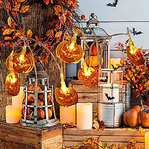 CCOOfhhc Halloween String Lights, 20/40 LED Pumpkin Halloween Lights Indoor Outdoor Party and Christmas Decoration Warm White
