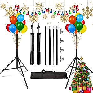 iMounTEK Backdrop Stand for Parties, Photographic Studio Photo Backgrounds 10ft Adjustable Photo Backdrop Stand Kits with a Carrying Bag Photo Backdrop Stand for Photography/Wedding