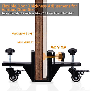 Door Installation Tool Kit, 2 Pcs Door Installation Dolly, Heavy Duty Door Board Dolly for 1" to 2-3/8" Pre-Hung, Slab, and Front Doors, Barn Doors Up To 1000 Lbs