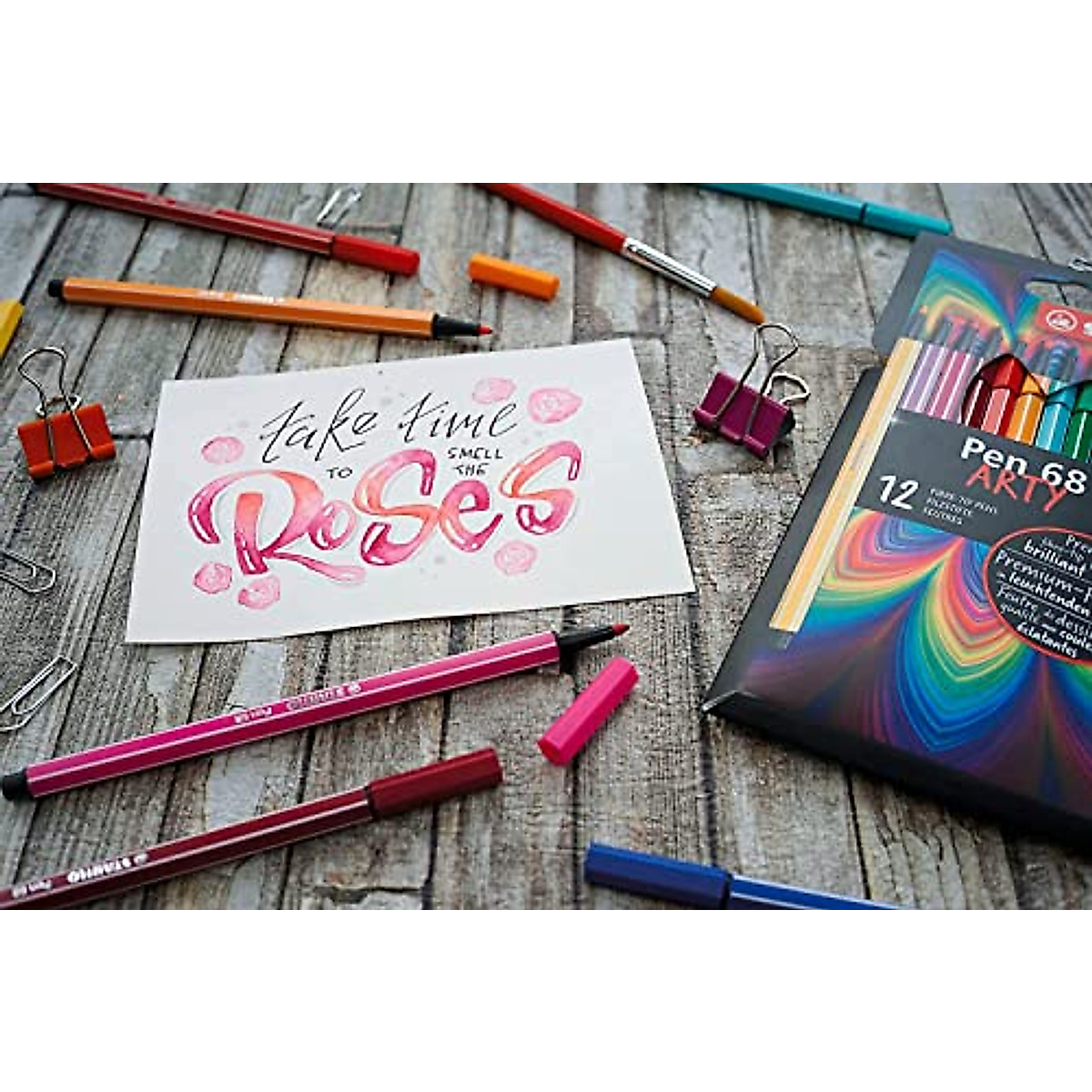 Stabilo 68 Metal Tin Fineliner Pens , Set of 30 , Multicolored