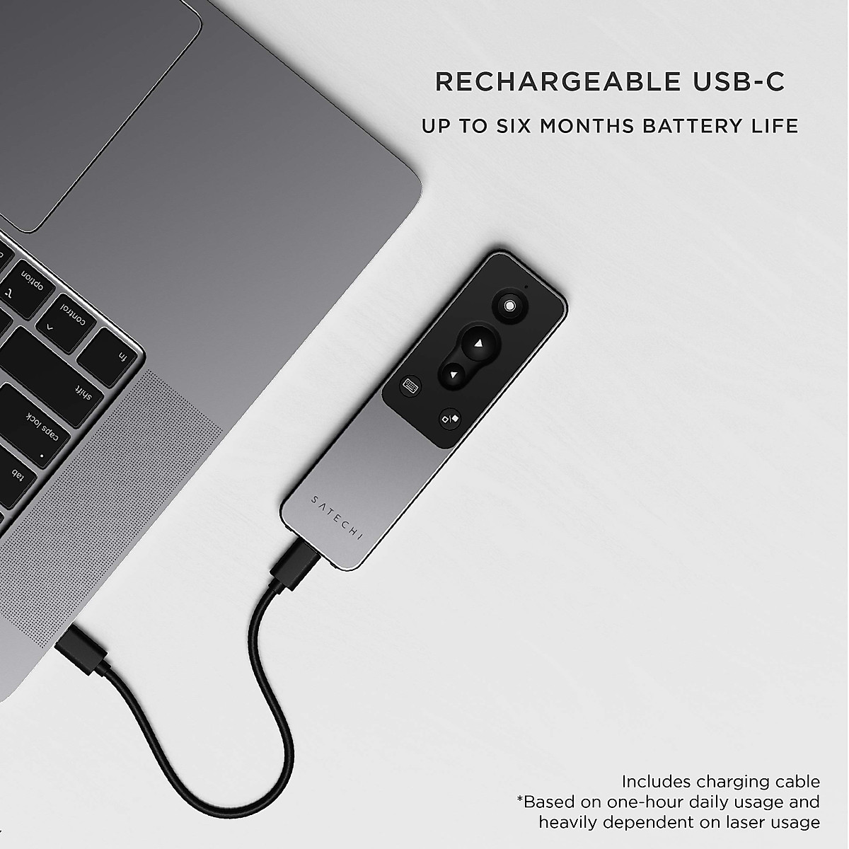 Satechi R1 Bluetooth Presentation Remote – Wireless Presenter for PowerPoint & Keynote – Compatible with 2022 MacBook Pro Air M2, 2020 MacBook Pro/Air M1, 2022 iPad Air M1, 2021 iPad Pro M1