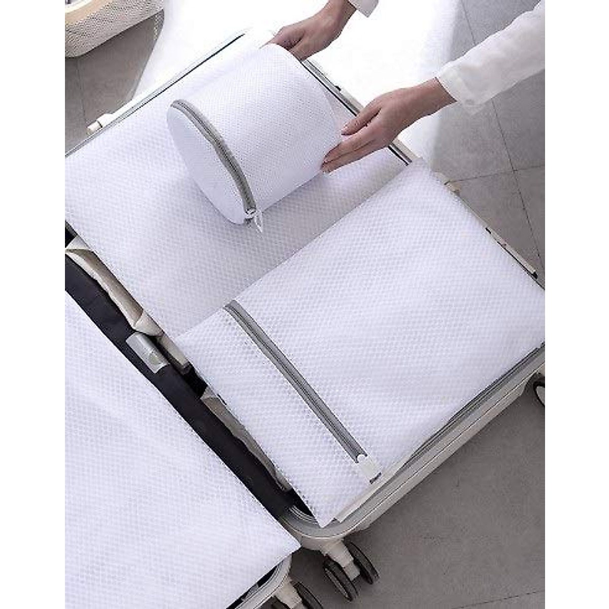 (6packs) Delicate Honeycomb Mesh Laundry Bag, Protective Clothes, Suitable For Bed Sheets, Quilt Covers, Coats, Windbreaker, Sweaters, T-shirts, Jeans And Other Items