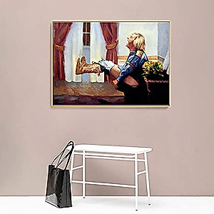 Dumb and Dumber Bathroom Art-Funny Movie Poster Canvas Print Wall Art Decor-Harry on The Toilet Humor Picture Decoration (12x16in(30x40cm)-Unframed)