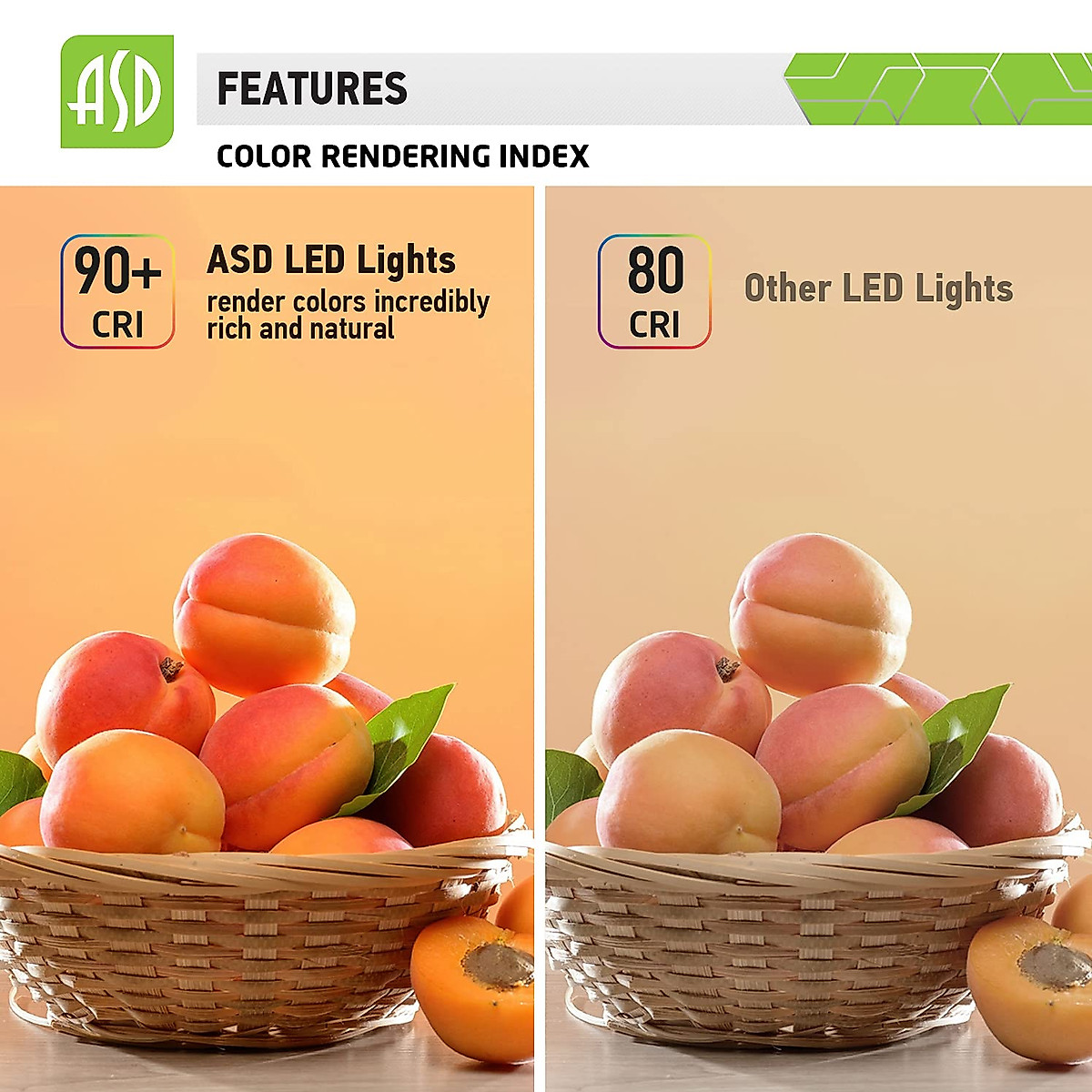 ASD Swivel LED Under Cabinet Lighting, 12 Inch 5W, Hardwired or Plug-in, 2700K/3000K/4000K Selectable, Rotatable Lens, Dimmable Linkable Under Counter Light for Kitchen, ETL & Energy Star