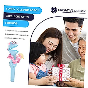 VILLCASE Lollipop Machine Destress Gifts Chrismas Candy Wand Toy Christmas Lollipop Robot Lollipop Holder for Kids Sugar Storage Toy Lollipop Holder Robot Creative Lollipop Robot Toys Child
