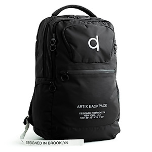 Artix Laptop Backpack for Men and Women - Waterproof Large Travel Back pack 17.3 inch - Computer Bagpack for High School, College, Business, Office, Work - Rucksack for Adults & Students (Black/Grey)