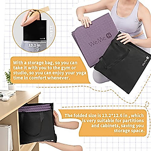 Yoga Mat 72"X24" WeMe TPE Exercise Yoga Mat 4mm/6mm/8mm Thick -2024 New Training Folding Mat Fitness Mat for Women, Men & Children,Non-Slip High-Density Eco Friendly for Pilates Mat with Storage Bag