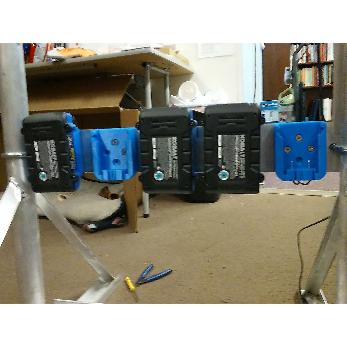 K24 Battery Mount Compatible with Kobalt 24Vmax KXT-424-03, KT-424-03, KT-624-03, KT-224-03 Battery Adapter Holder Mount DIY w/12 Hi-Temp 16AWG Wired terminals, Robots, Lights, eBikes PN K24-16