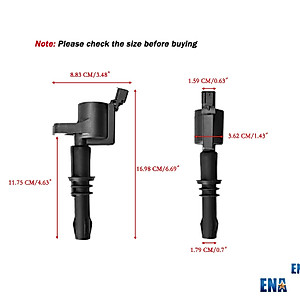 ENA Set of 8 Straight Boot Ignition Coil Pack Compatible with Ford Lincoln Expedition Explorer F-150 Super Duty Mustang Mountaineer 4.6l 5.4l 6.8l Replacement for DG511 C1541 FD508
