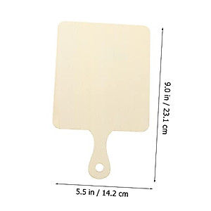 BESTonZON 12 Pcs Chopping Board with Handle Butter Tray Hand Decor Wooden Serving Trays Small Serving Board Mini Wooden Paddle Unfinished Chopping Boards Small Chopping Boards DIY Craft Meat