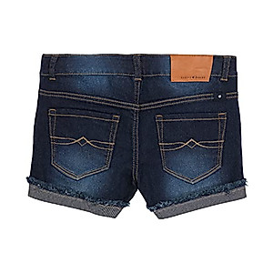 Lucky Brand Girls' Cuffed Jean Shorts, Stretch Denim with 5 pockets, Mid to High Rise Waist, Riley Barrier, 8