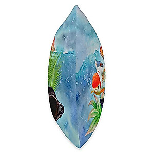 Goldfish Lovers Gifts Fancy Oranda Goldfish Black Moor Ornamental Aquarium Fish Throw Pillow, 18x18, Multicolor