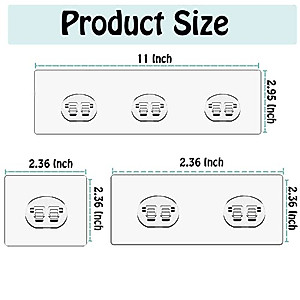 Jninexiu 14 Pack Shower Caddy Adhesive Replacement, Shower Hooks for Shower Caddy Adhesive Replacement Clear Strong Sticker Hooks No Drilling Sticky Hanging Hooks (Assorted Hook)