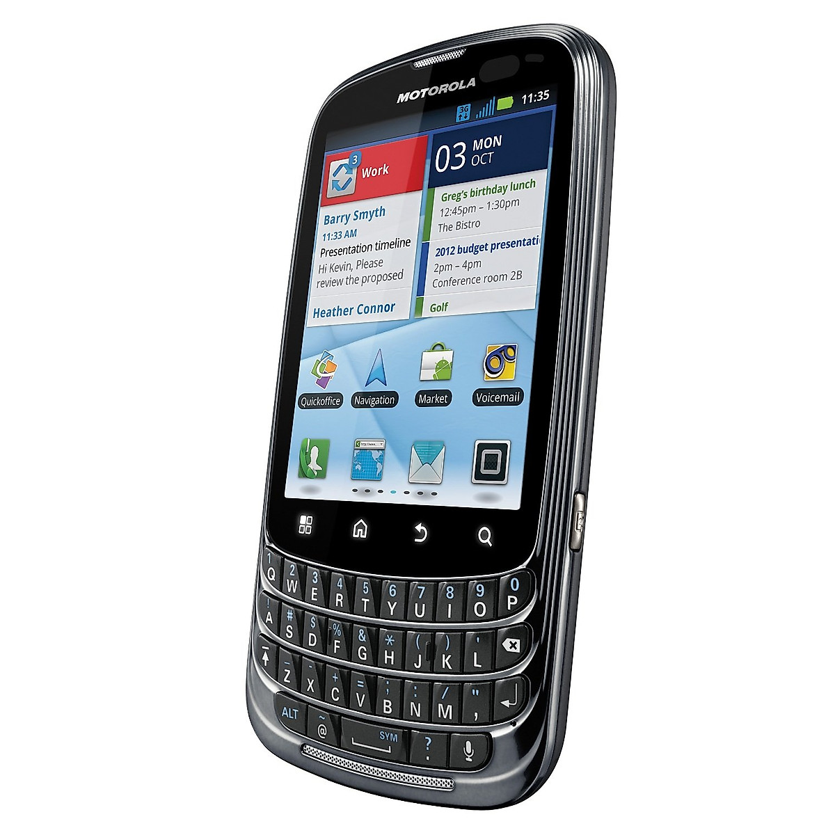 Motorola Admiral XT603 Sprint CDMA Extremely Durable 3G Android Smartphone - Dark Gray