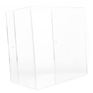 STOBAZA 3pcs Acrylic Storage Rack Storage Shelves Vinyl Record Display Vinyl Record Shelf Wall Record Holder Square Stand Clear Stand Wall Mount Organizer Clear Shelf Transparent