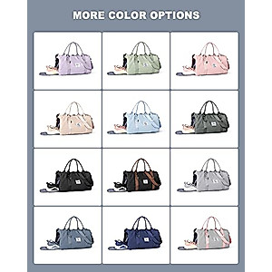 Travel Gym Duffel Bag with Shoes Compartment, Wet Pocket - For Plane, Sport, Swimming, Yoga