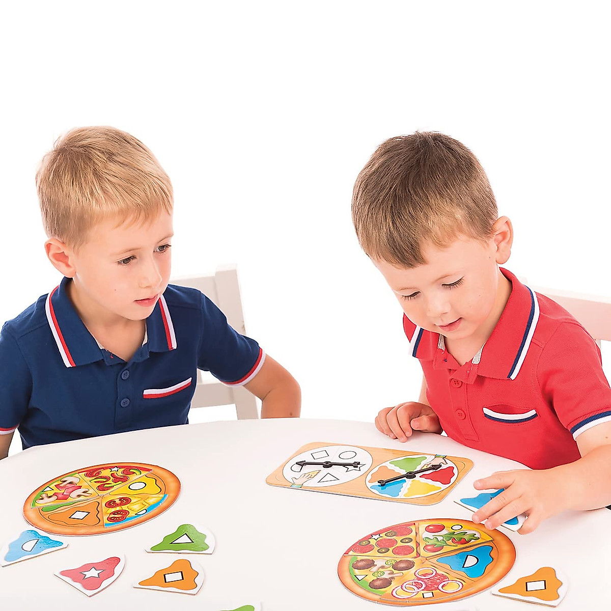 ORCHARD TOYS Moose Games, Pizza! Game. Match Colors and Shapes to Make a Perfect Pizza. for Ages 3-7 and 2-4 Players