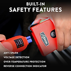 Weego 44S, 2100 Peak Amp / 440 Cranking Amp Jump Pack for 7-Liter Gas and 3.5-Liter Diesel Engines, 12-Volt Portable Car Jump Starter, Patented Jumper Cables with Battery Pack, Orange (N44S)