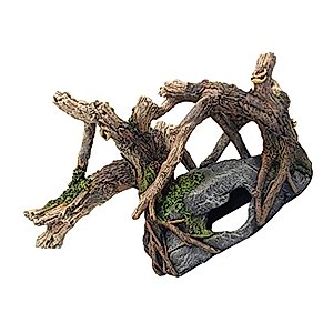 balacoo Aquarium Driftwood Log Decoration Resin Reptile Branches Terrarium Wood Aquarium Trunk Driftwood Tree Fish Tank Log Decoration