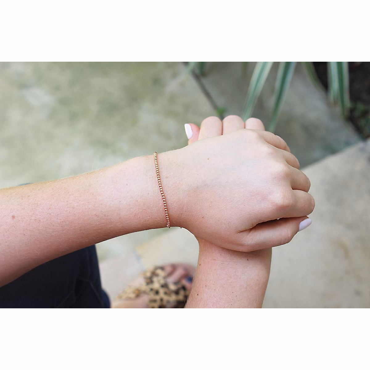 Lucky Feather 40th Birthday Gifts for Women, 14K Rose Gold Dipped Beads Bracelet on Adjustable 7"- 8" Cord - Perfect 40th Birthday Gift Ideas for Her (rose-gold-plated-base)