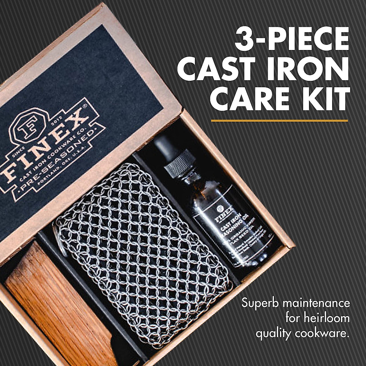 FINEX 3-Piece Cast Iron Care Kit