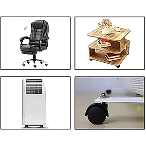 Office Chair Caster Wheels Set of 5 Office Chair Revolving Chair Casters Replacement Nylon Furniture Wheels Premium Computer Desk Castor Bearing Capacity 125KG / 276lbs (5) Colour Name:Plunger Stem He