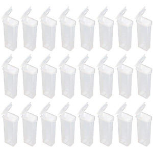 Scicalife Glass Slide Cases, 50pcs Plastic Rectangle Microscope Glass Holder Slide Box for 5 Slides, Microscope Slide Box for Laboratory Use