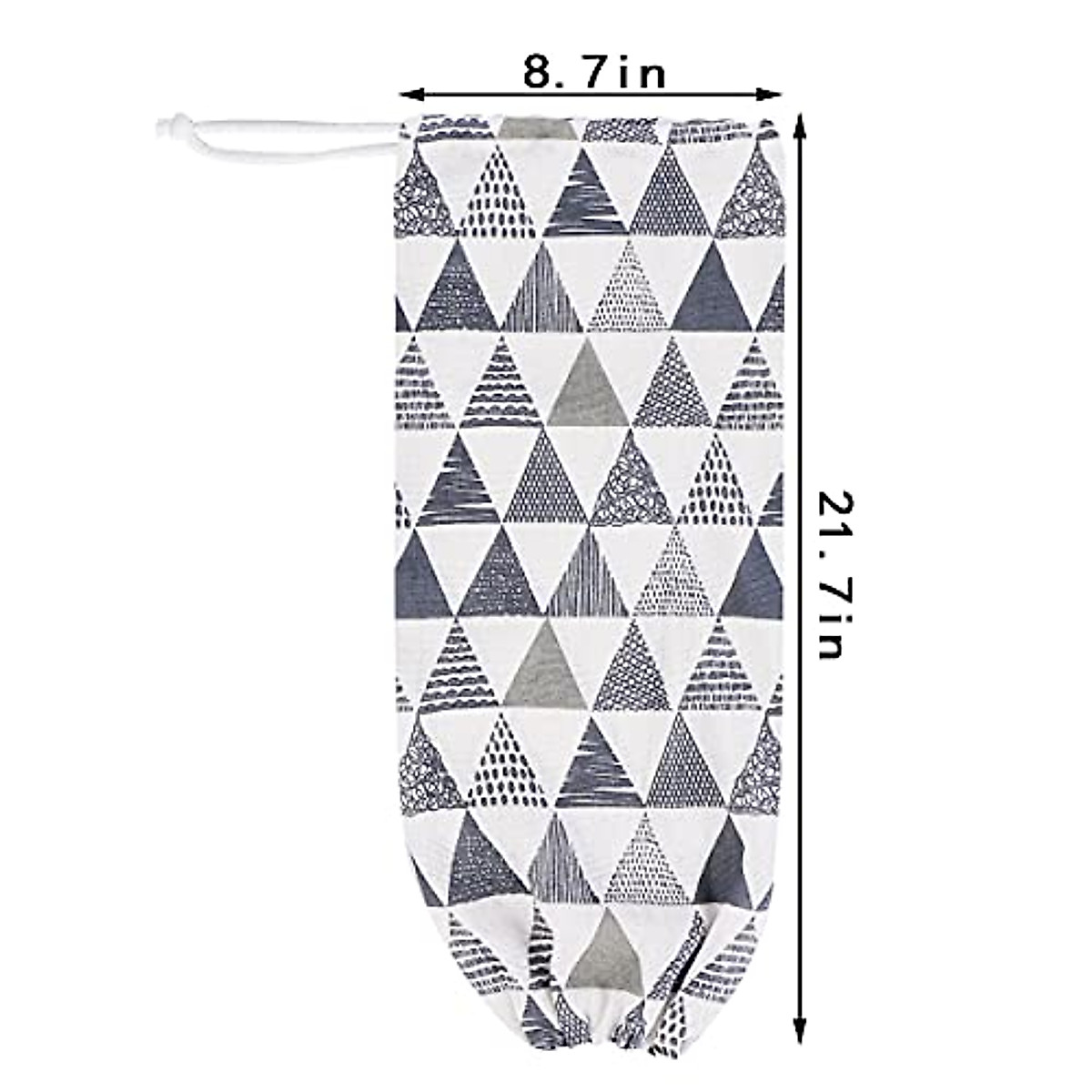 Sanlykate 2 Pack Plastic Bag Holders for grocery bags Wall Mount Large Organizer with Stainless Steel Hooks, Shopping Bag Storage Dispensers for Garbage Bags, 23X9 inch, Grey Triangle