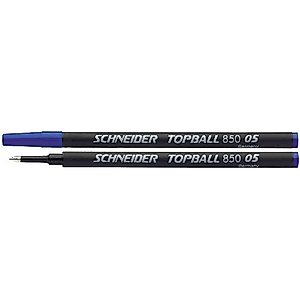 Schneider Topball 850 Five Black and Five Blue RB refill pack [10 refills total]