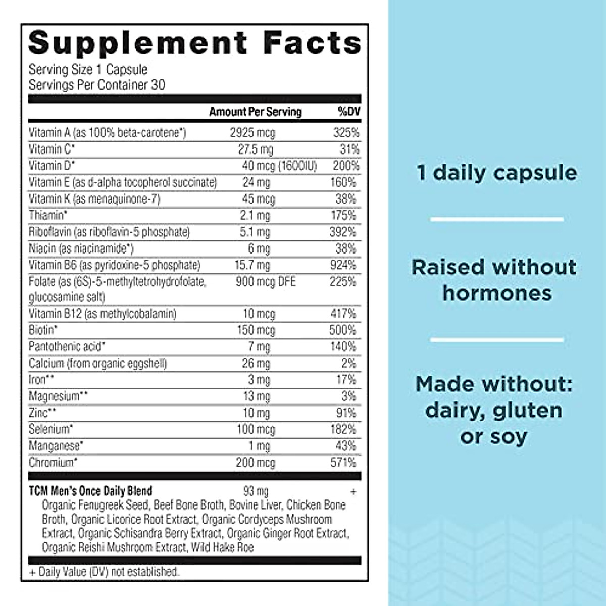 Ancient Nutrition Multivitamin for Men, Ancient Multi Men's Once Daily Vitamin Supplement 30 Ct, Vitamin A, Vitamin B and Vitamin K2, Fenugreek Seed, Supports Immune System, Paleo and Keto Friendly